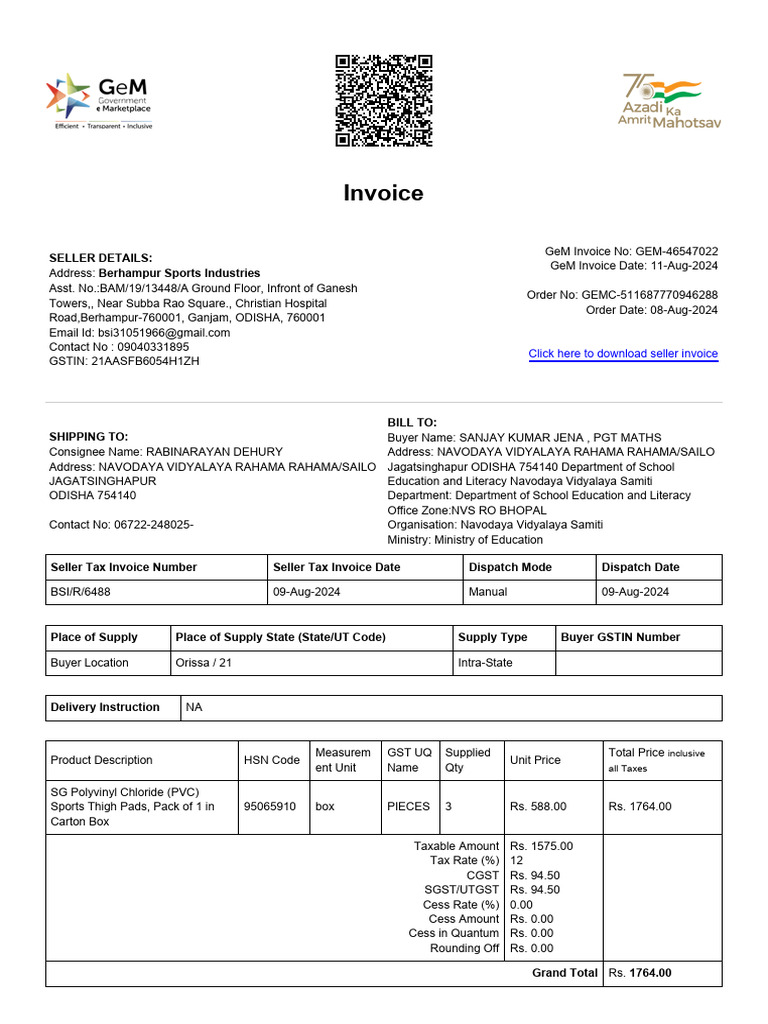 Original Samsung Mobile Invoice | PDF | Invoice | Taxes