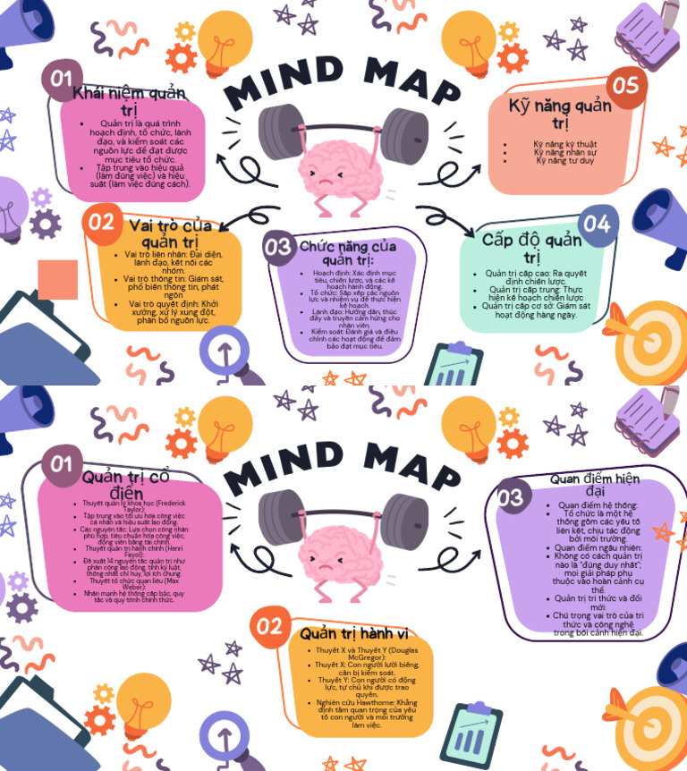 White Colorful Illustrative Mind Map Brainstorm | PDF