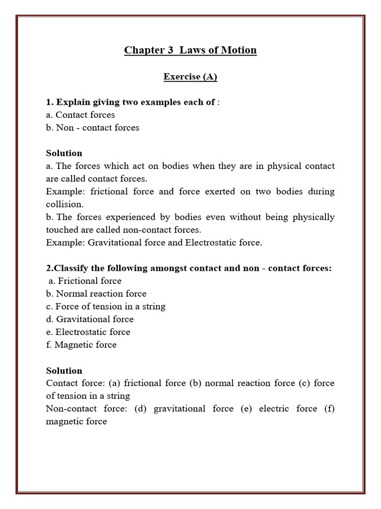 Chapter_3 solutions | PDF | Force | Acceleration
