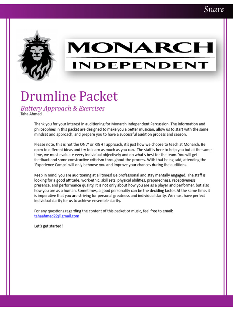 Monarch 24 Snare | PDF | Sound