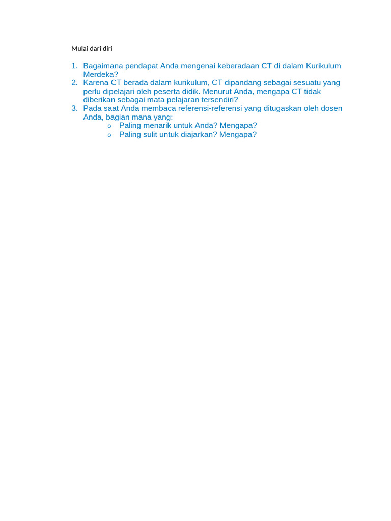 CT T1-2 Mulai Dari Diri | PDF