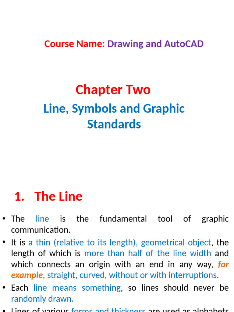 Line and Graphic Standards in CAD | PDF | Drawing