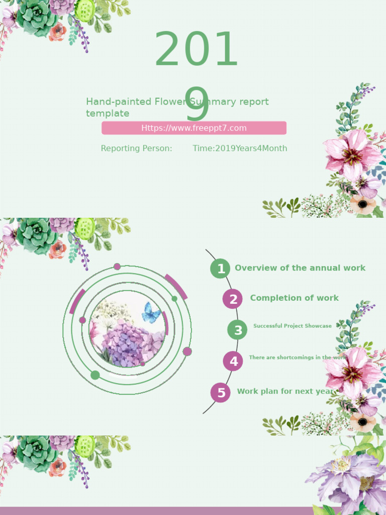Hand Drawn Flowers Summary Report Template | PDF | Human Communication ...