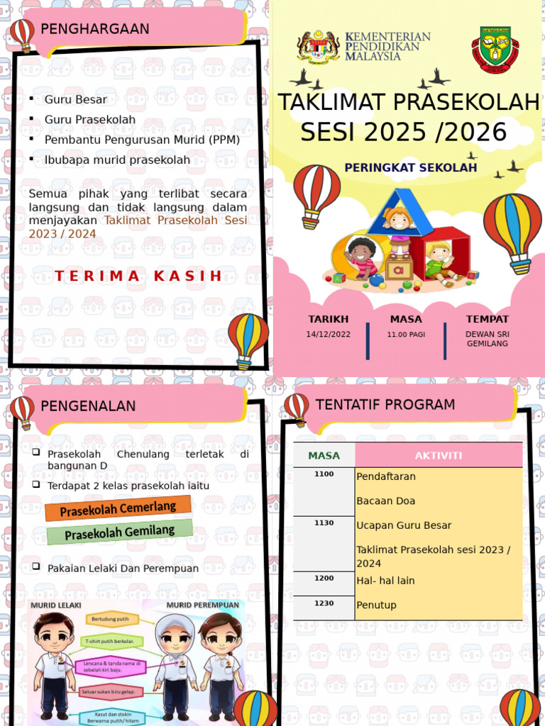 Buku Program Taklimat Prasekolah 2023 | PDF