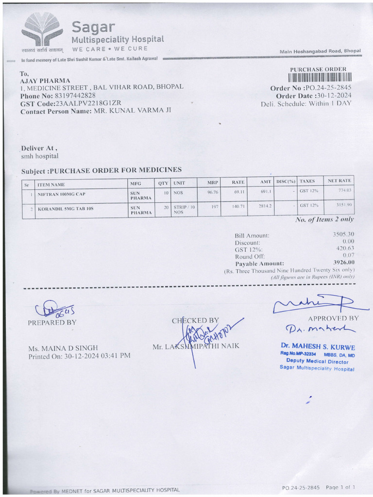Po-2845 Ajay Pharma | PDF