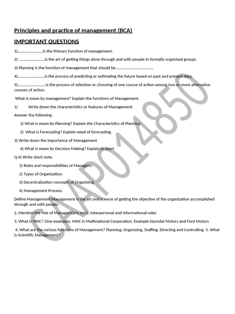 Important Questions For Many Subjects of Bba, Bca, BCS | PDF | Operational Amplifier ...