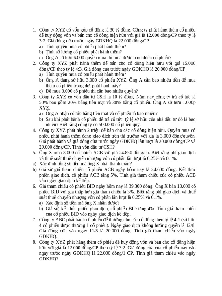 1. Bai tap C1_TTCK | PDF