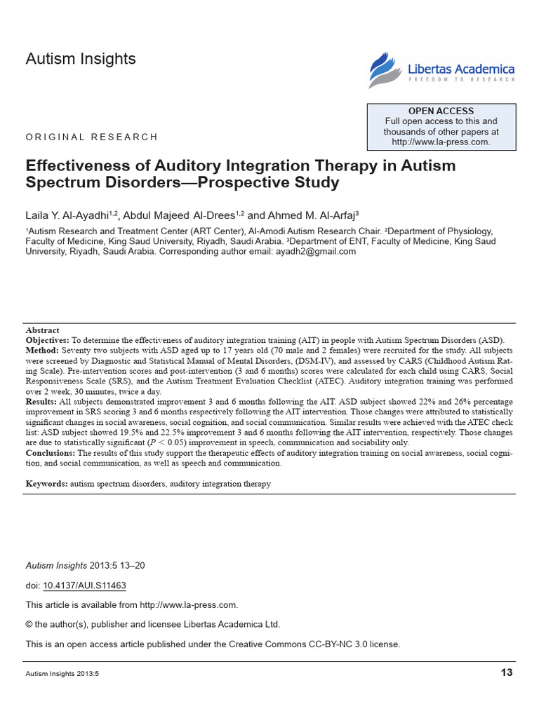 F - 3633 AUI Effectiveness of Auditory Integration Therapy in Autism Spectrum Disor - PDF - 4905 ...