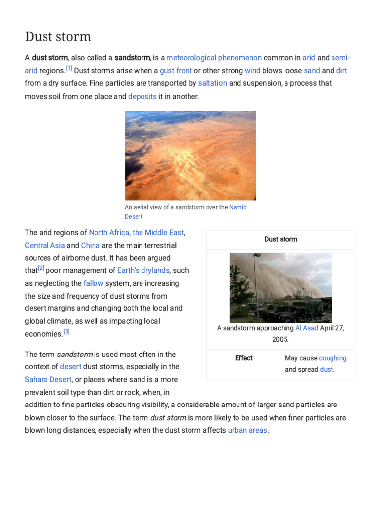Dust Storm - Wikipedia | PDF | Meteorology | Physical Geography