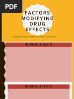 Factor Affecting Drug Action | PDF | Drugs | Pharmacology