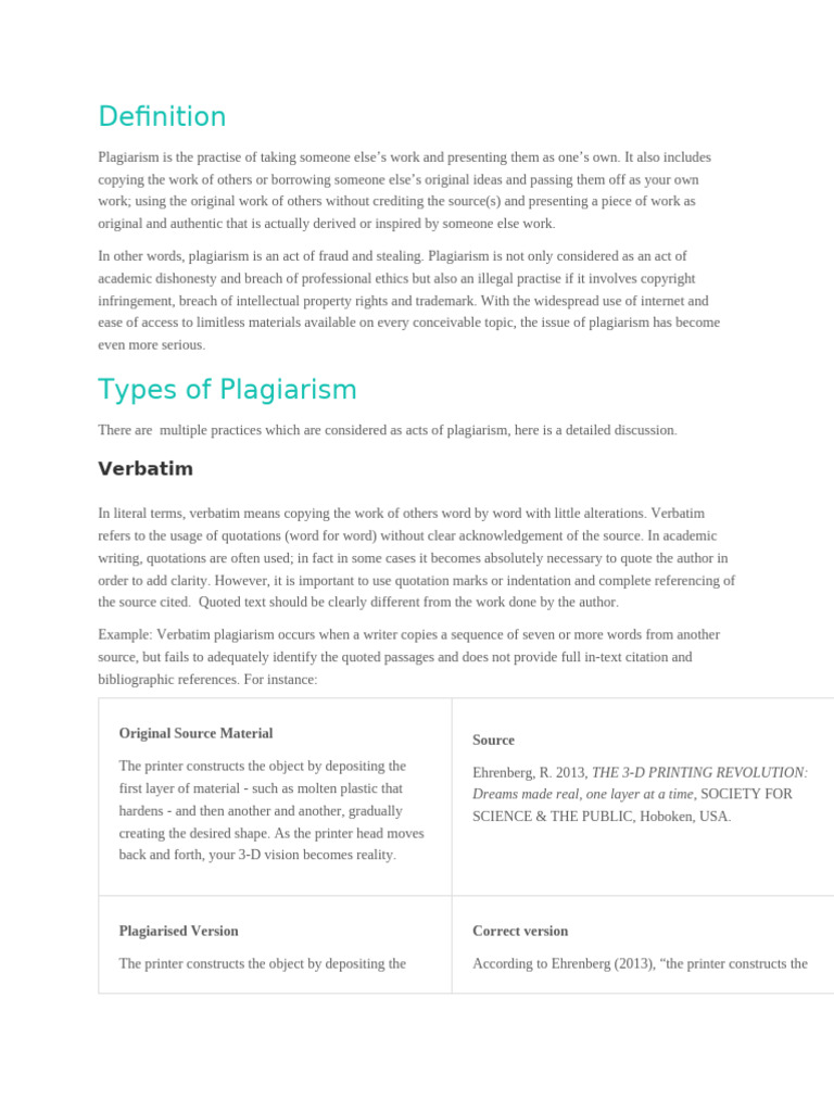 plagiarism | PDF | Plagiarism | Citation