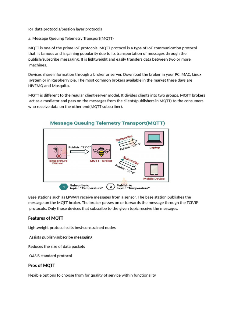Unit III-IOT- LESSON | PDF | Computer Network | Data Transmission