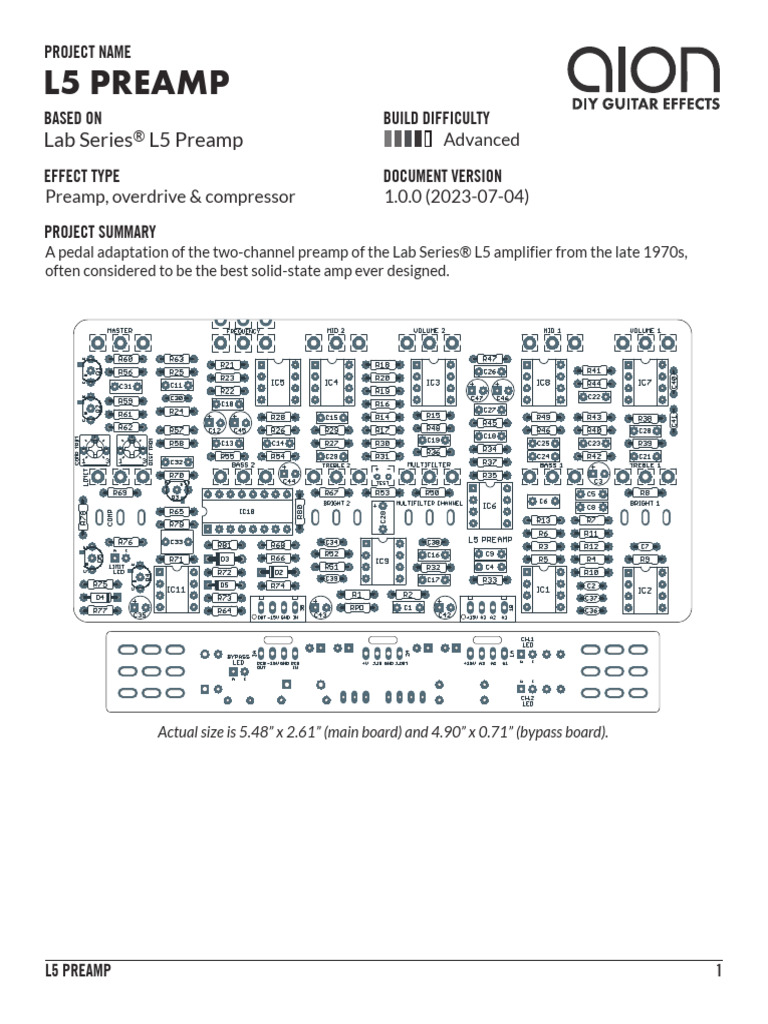 l5 Preamp Documentation | PDF | Equalization (Audio) | Operational Amplifier
