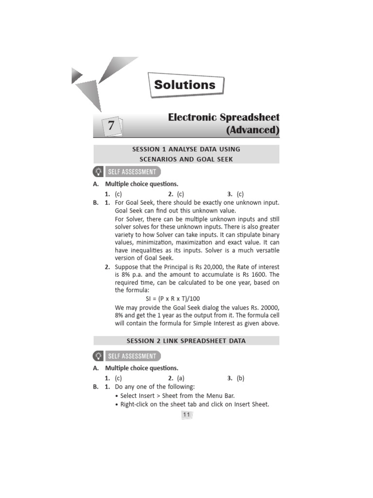 Electronic Spreadsheet (Advanced) | PDF | Spreadsheet | Macro (Computer Science)