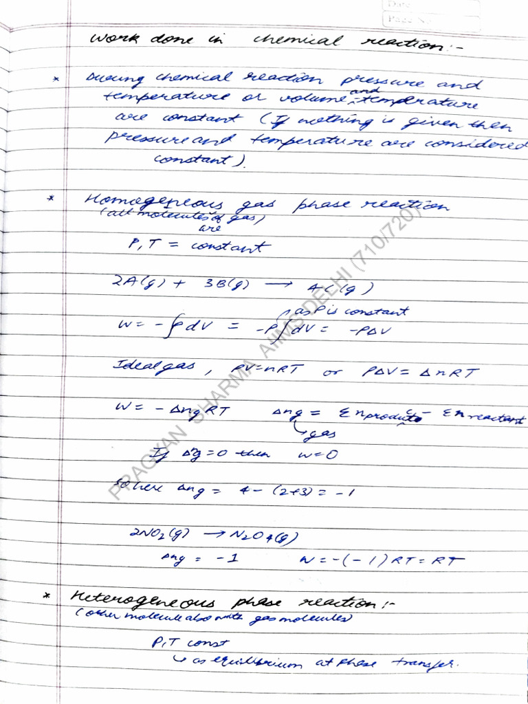 Thermodynamics Chemistry Part 2 Coe Notes Pdf