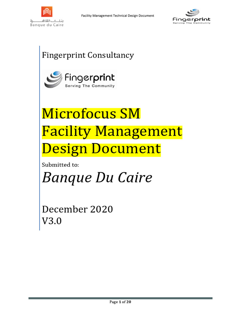 BDC MF Facility Management Technical Design v3.0 | PDF | Computing