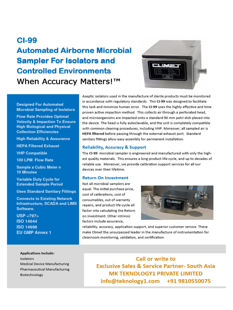 MTPL_CLiMET CI99 | PDF | Flow Measurement | Reliability Engineering