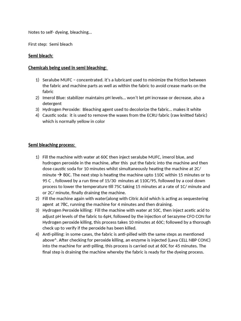 Dyeing Notes | PDF | Dyeing | Polyester