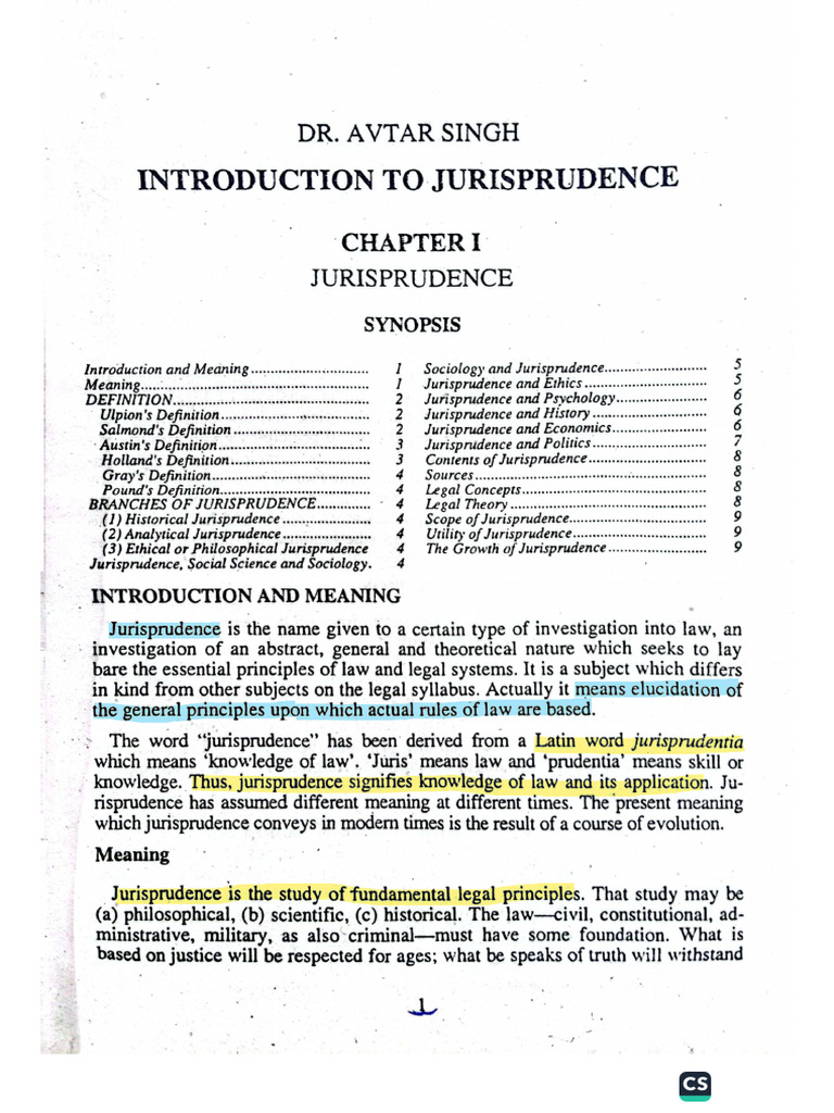 Introduction To Jurisprudence | PDF