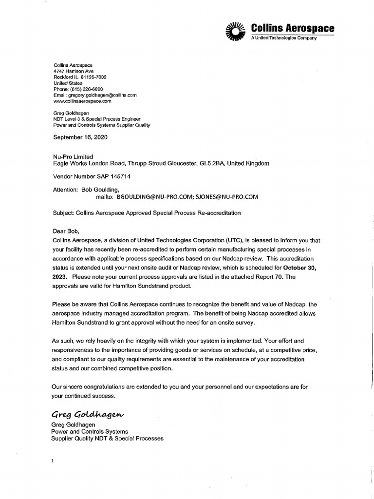 Aerospace Approved Special Process | PDF