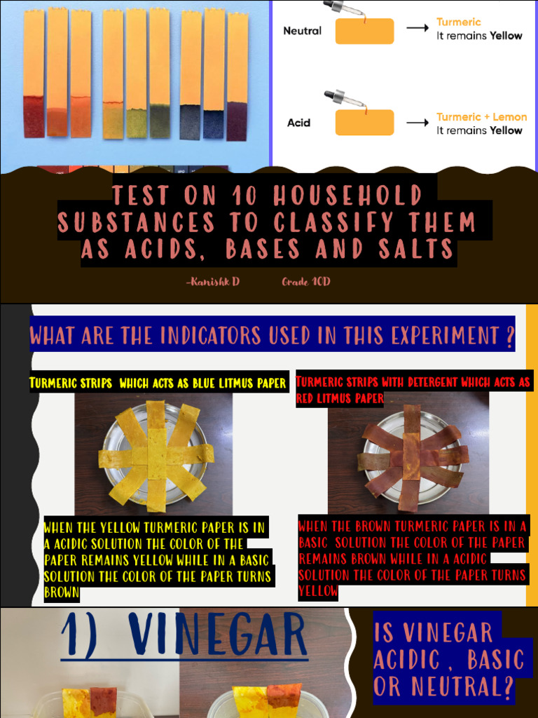 Chemistry project(Classification and analysis on 10 household ...