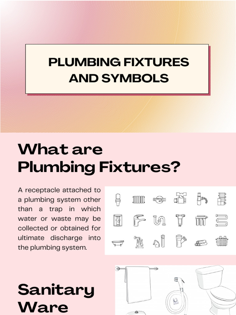 Plumbing Fixtures and Symbols Guide | PDF | Toilet | Plumbing