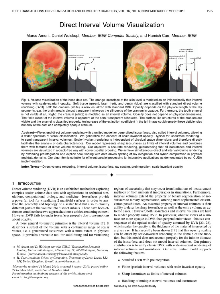 Unified Interval Volume Rendering Pdf Rendering Computer Graphics