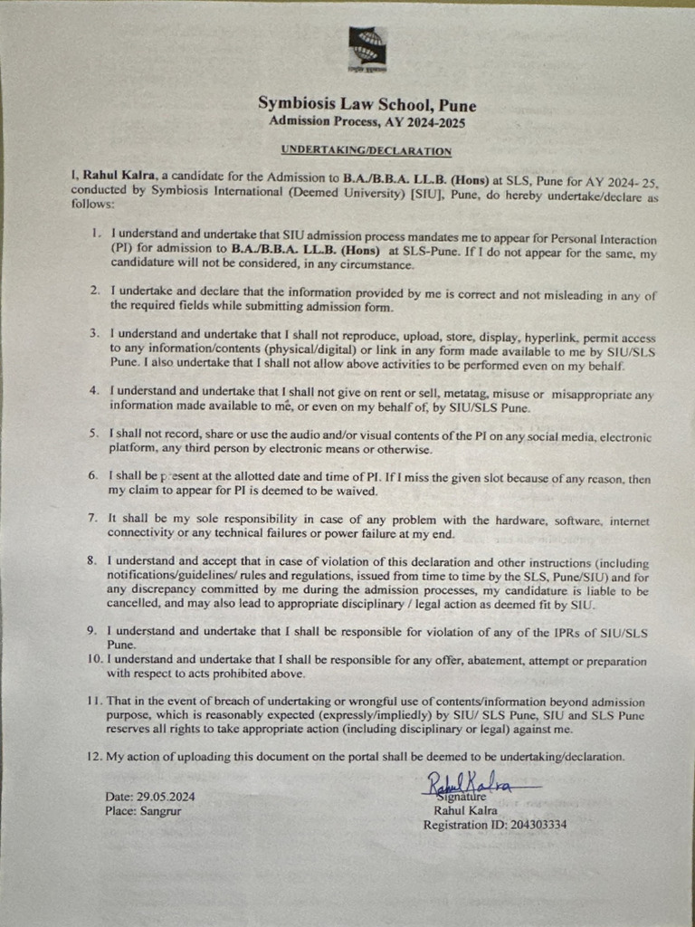 SLS UNDERTAKING - Compressed | PDF