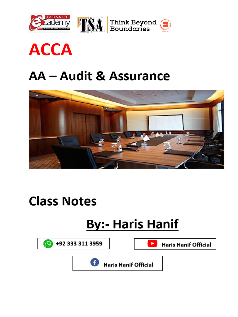 Aa Notes for Mar 2025 | PDF | Audit | Internal Control