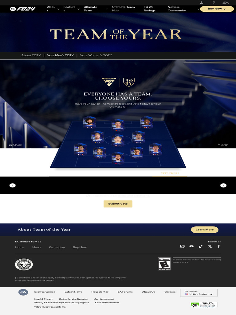 EA SPORTS FC™ 24 TOTY - Vote Men's Team of The Year | PDF