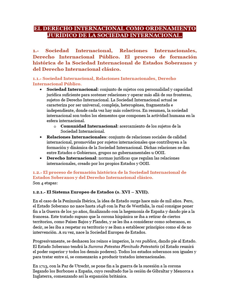 Tema 1 - DIP | PDF | Política mundial | Naciones Unidas