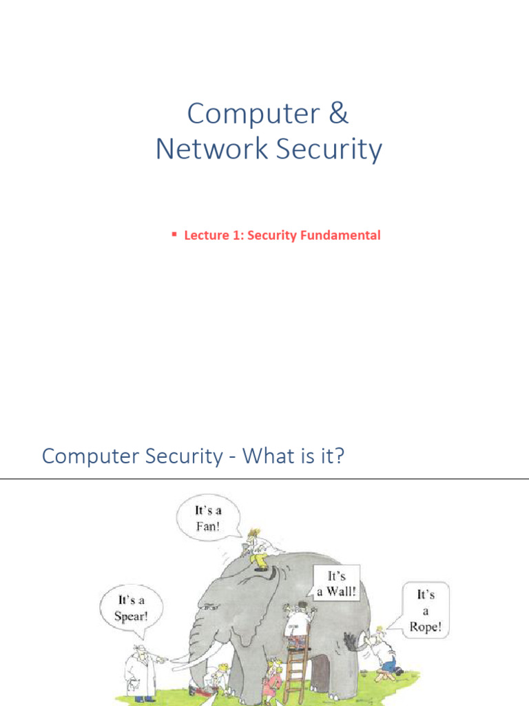 Lecture01 - Security Fundamental | PDF | Cryptography | Key (Cryptography)
