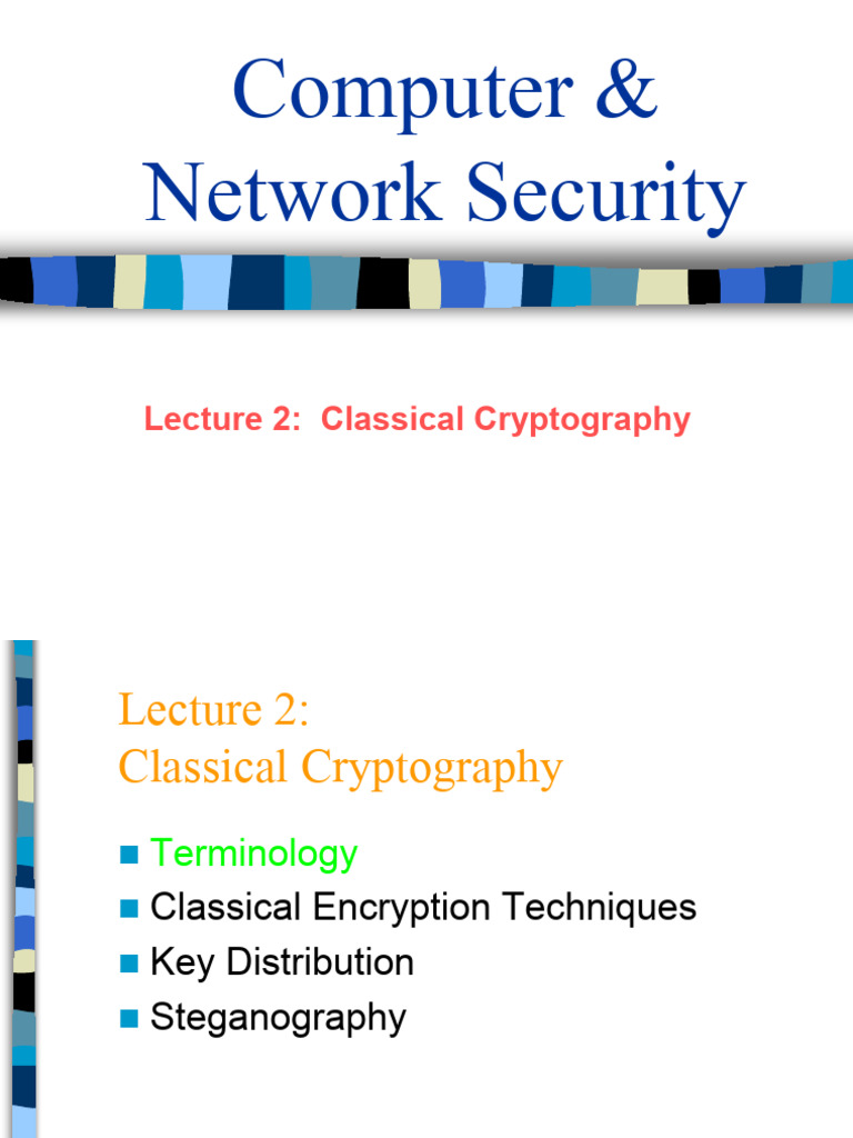 Lecture02 - Classical Cryptography-1 | PDF | Cryptography | Cryptanalysis