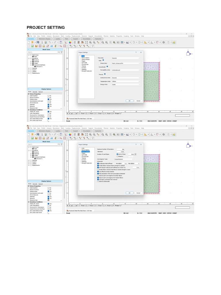 Anchored Sheet Pile Wall RS2 | PDF