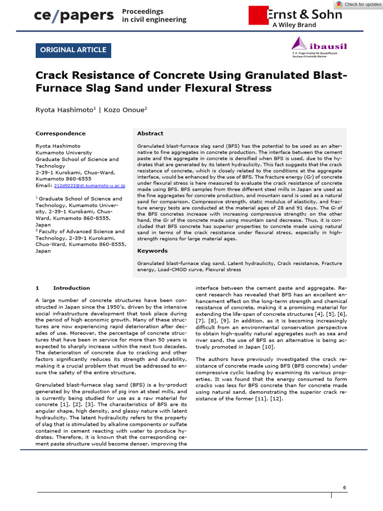 Ce Papers - 2023 - Hashimoto - Crack Resistance of Concrete Using ...