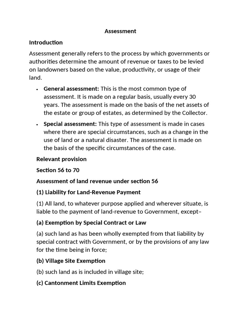 Assessment | PDF | Property Tax | Taxes