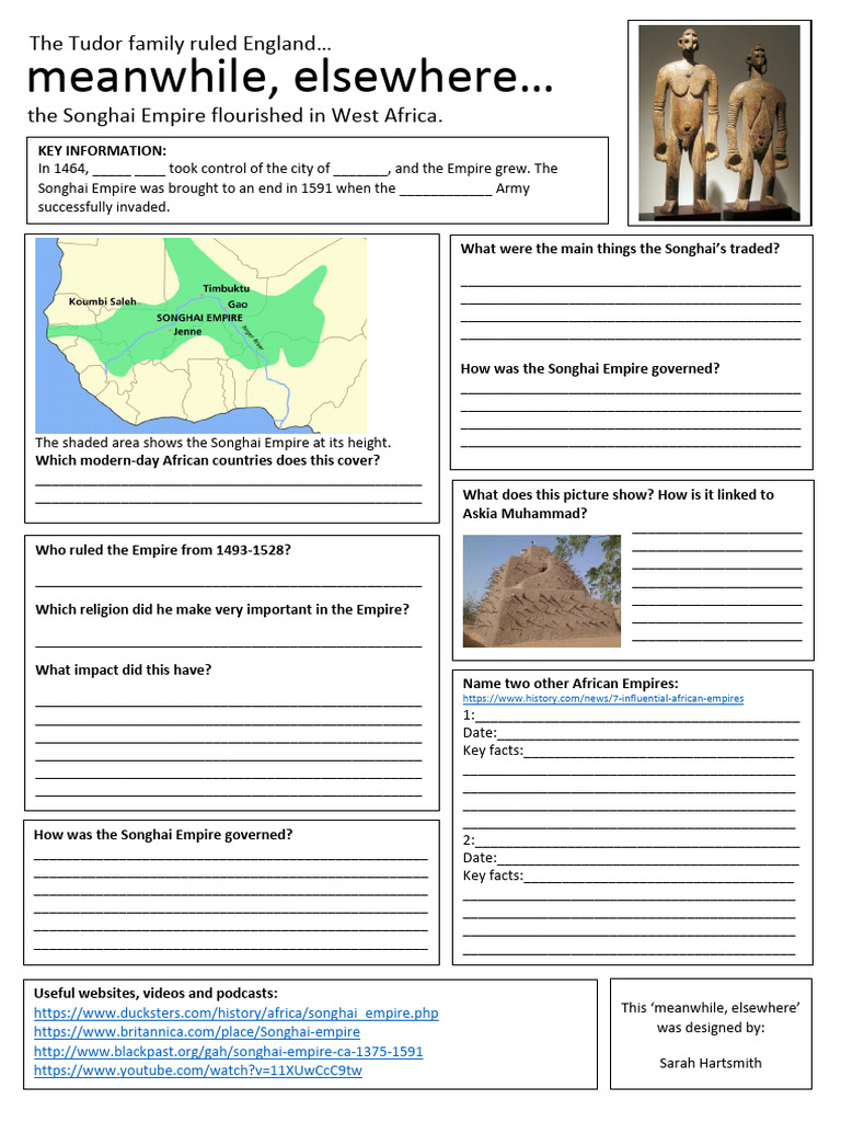 Meanwhile Elsewhere Songhai Empire | PDF | Mali