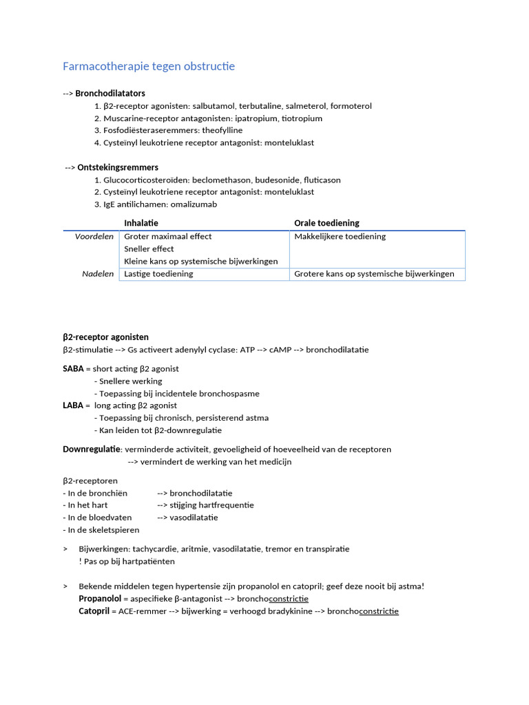 Behandeling Van Obstructieve Longaandoeningen | PDF