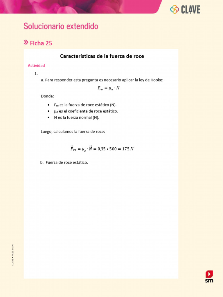 Solucionario Ficha25 Mecanica y Energia Tema25 | PDF