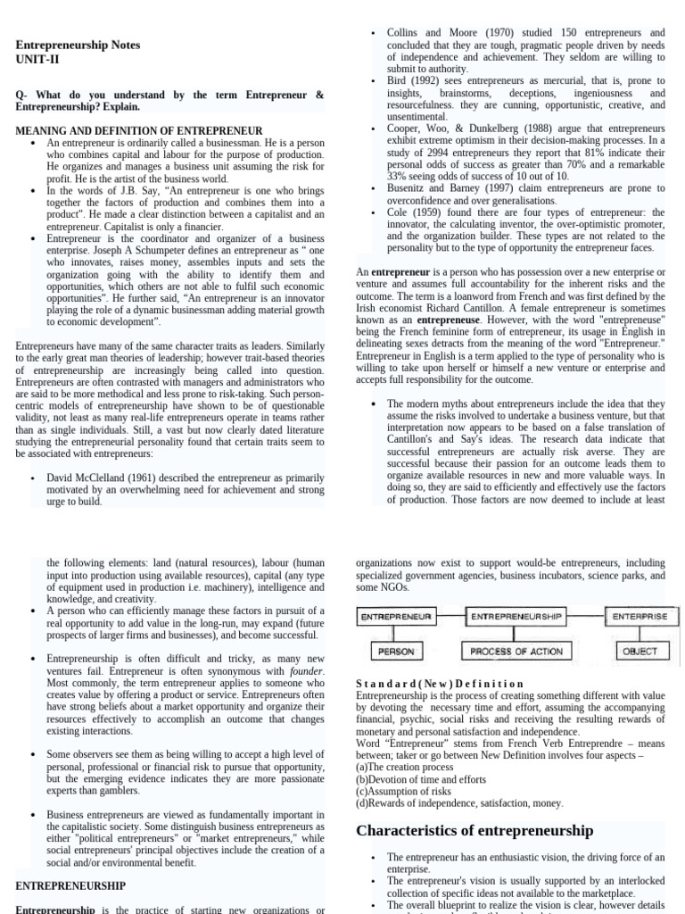 ENTP-Unit-2 & 3 | PDF | Entrepreneurship | Economies