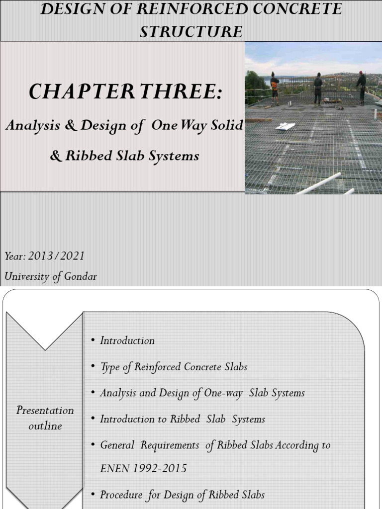 One Way Slab & Ribbed Slab | PDF | Beam (Structure) | Bending