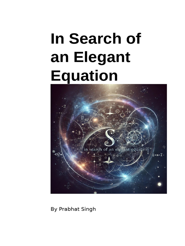In Search of An Elegant Equation | PDF | Axiom | Geometry