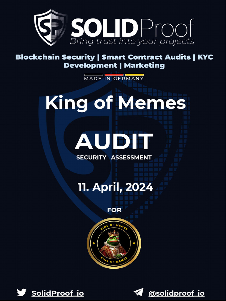 audit king meme | PDF | Cryptocurrency | Inheritance (Object Oriented ...