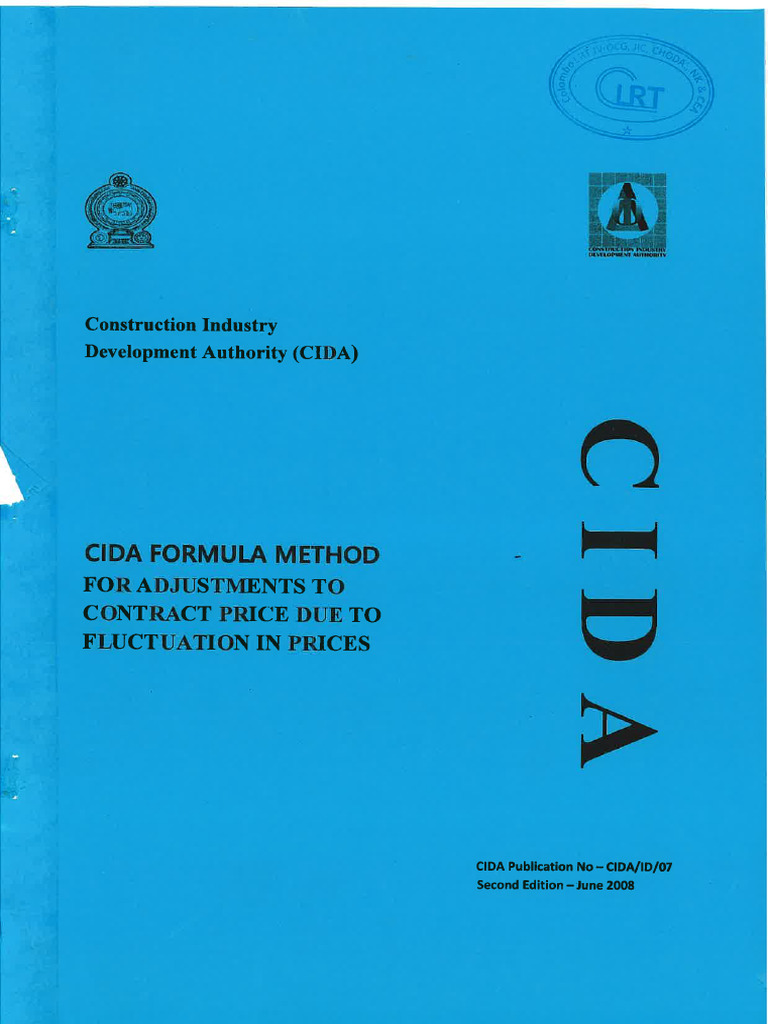 CIDA Price Adjustment Formula and Method | PDF