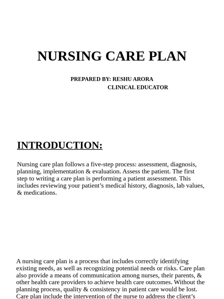 NURSING_CARE_PLAN (1) | PDF | Nursing | Medical Diagnosis