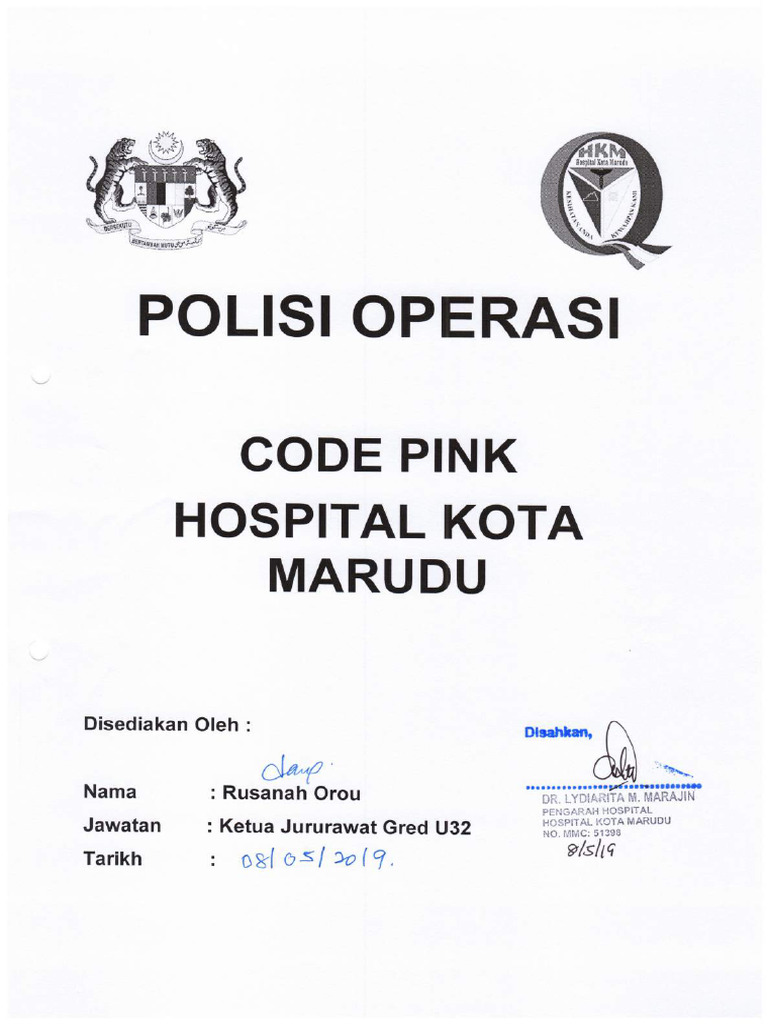 Polisi Code Pink di Hospital Kota Marudu | PDF