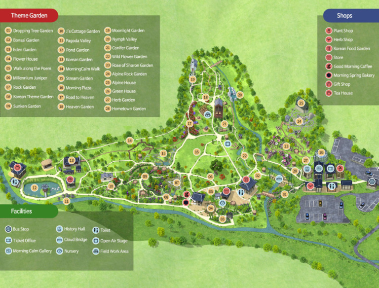 Garden of Morning Calm Map | PDF