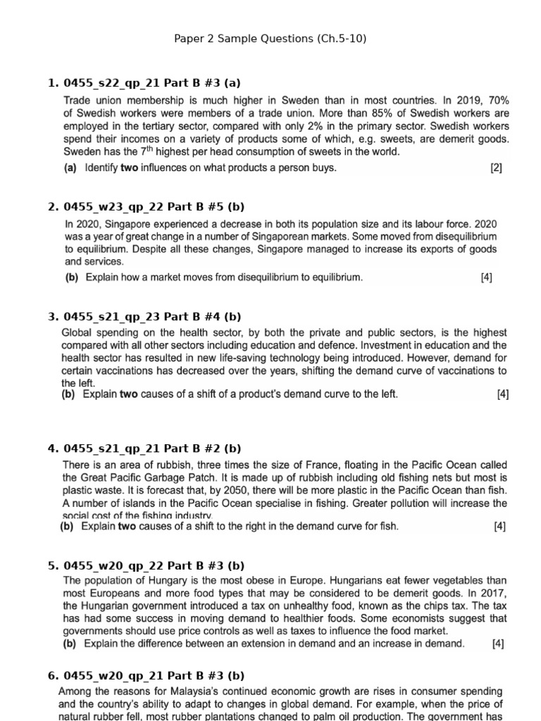 Paper 2 - Review WS (Ch.5-10) | PDF