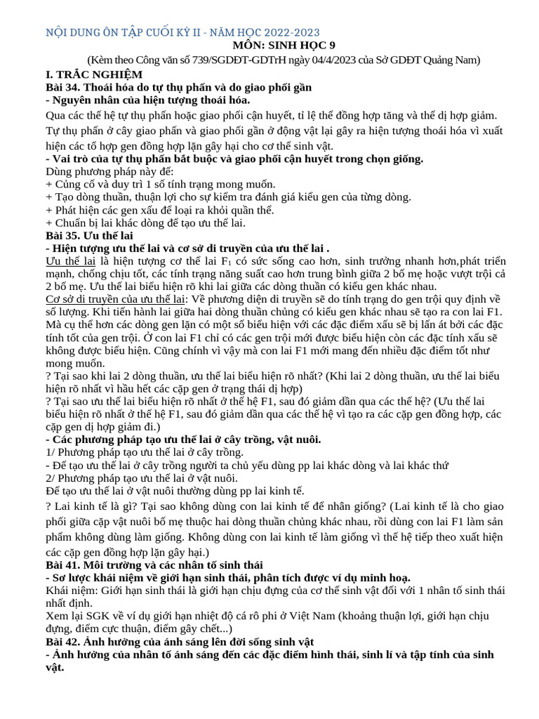 Đề cương 9 ck2 | PDF