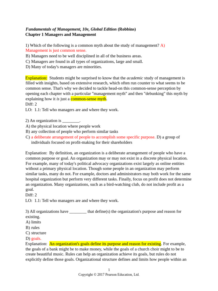 management | PDF | Efficiency | Goal